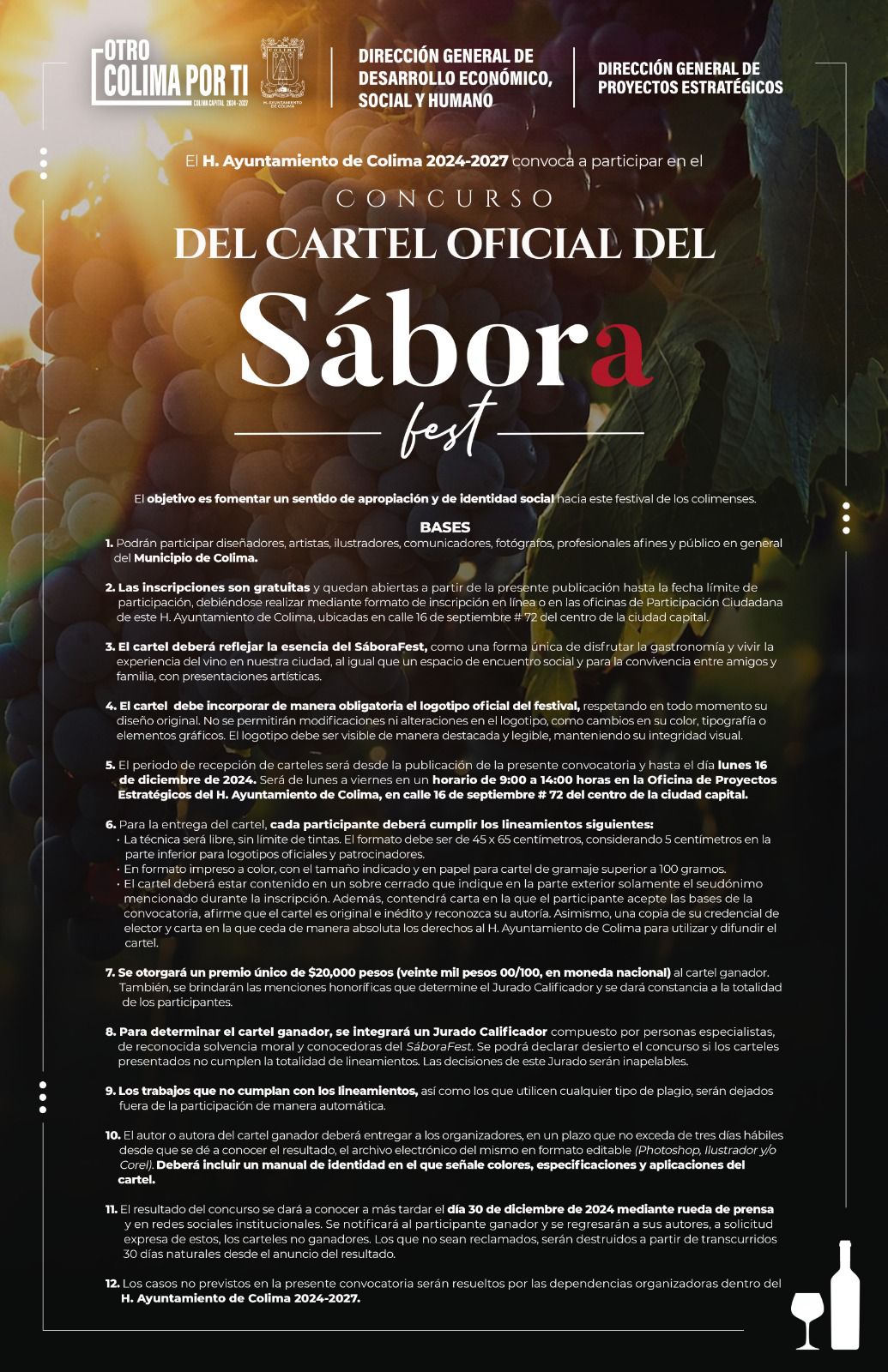 EL 16 DE DICIEMBRE CIERRA CONVOCATORIA PARA EL CARTEL DEL SÁBORA FEST ...